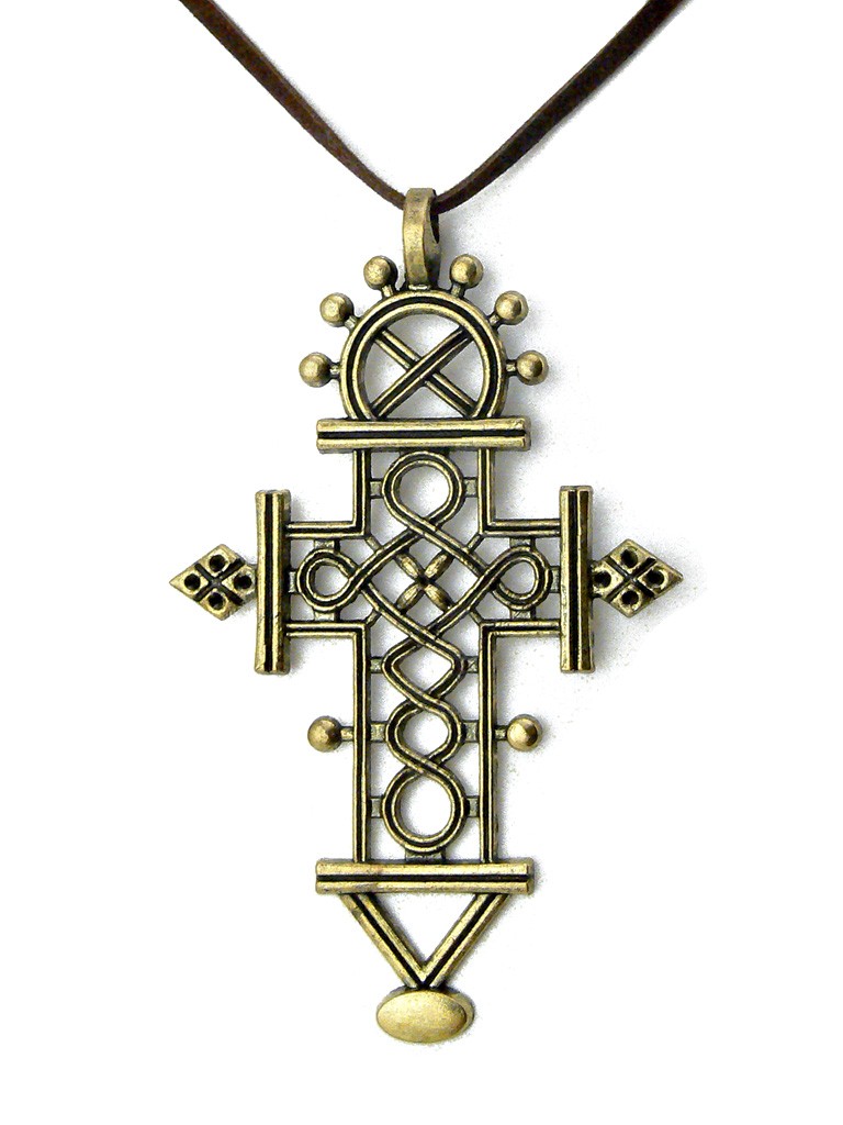 Pendentif Croix Chrétienne Bronze Antique - EDERTON